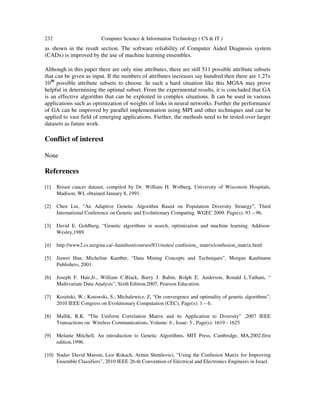 ENHANCED BREAST CANCER RECOGNITION BASED ON ROTATION FOREST FEATURE SELECTION ALGORITHM | PDF