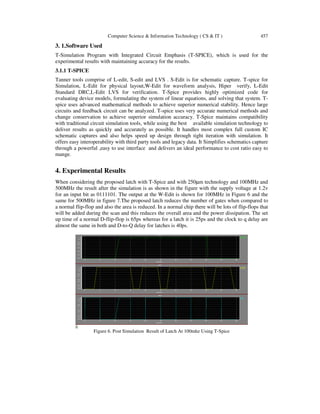 SCAN CHAINS TESTING FOR LATCHES TO REDUCE AREA AND THE POWER ...
