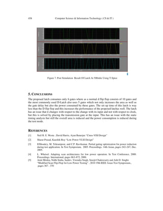 SCAN CHAINS TESTING FOR LATCHES TO REDUCE AREA AND THE POWER ...