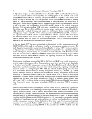 MIPV6 PROTOCOLS: A SURVEY AND COMPARATIVE ANALYSIS | PDF