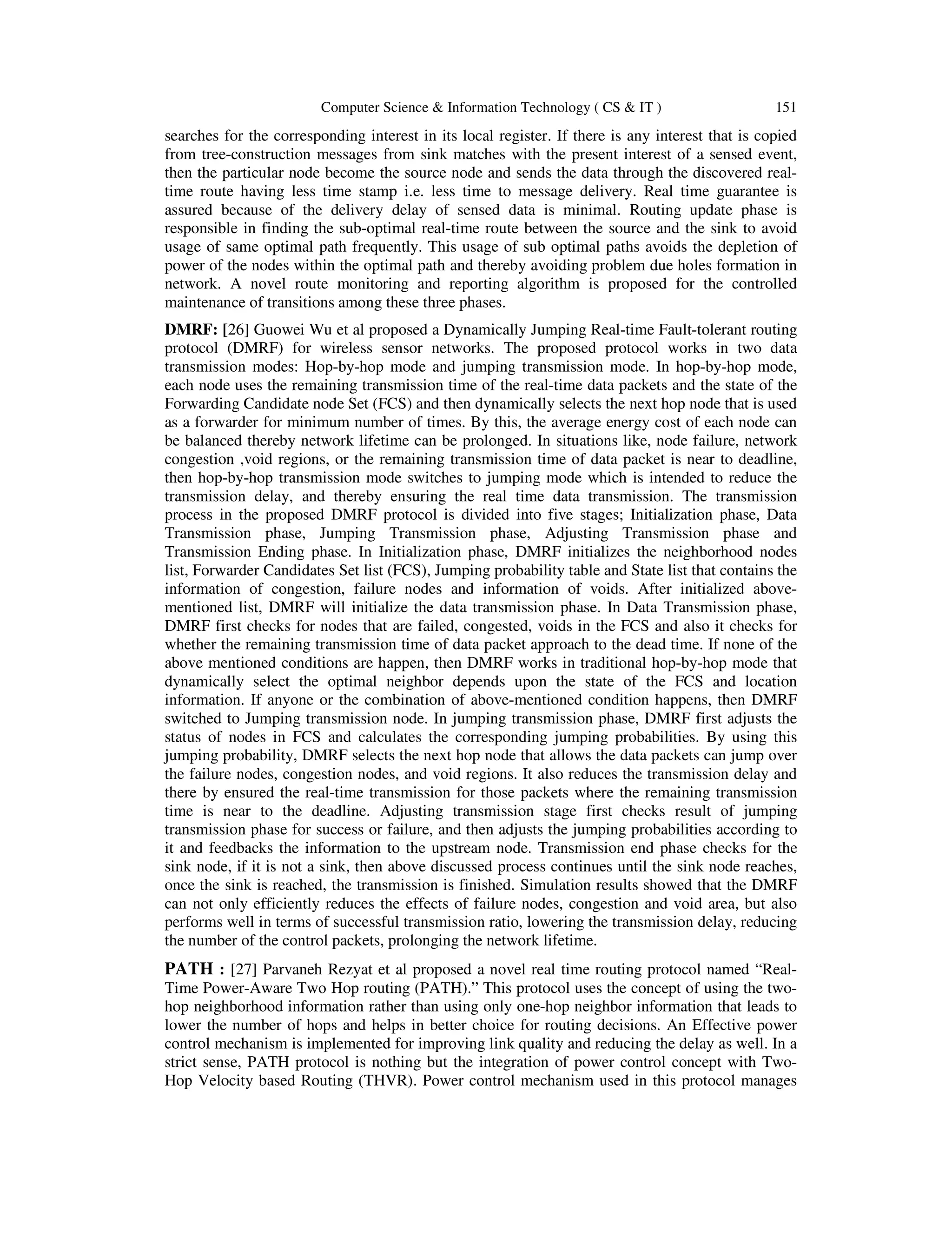 REAL-TIME ROUTING PROTOCOLS FOR WIRELESS SENSOR NETWORKS: A SURVEY | PDF