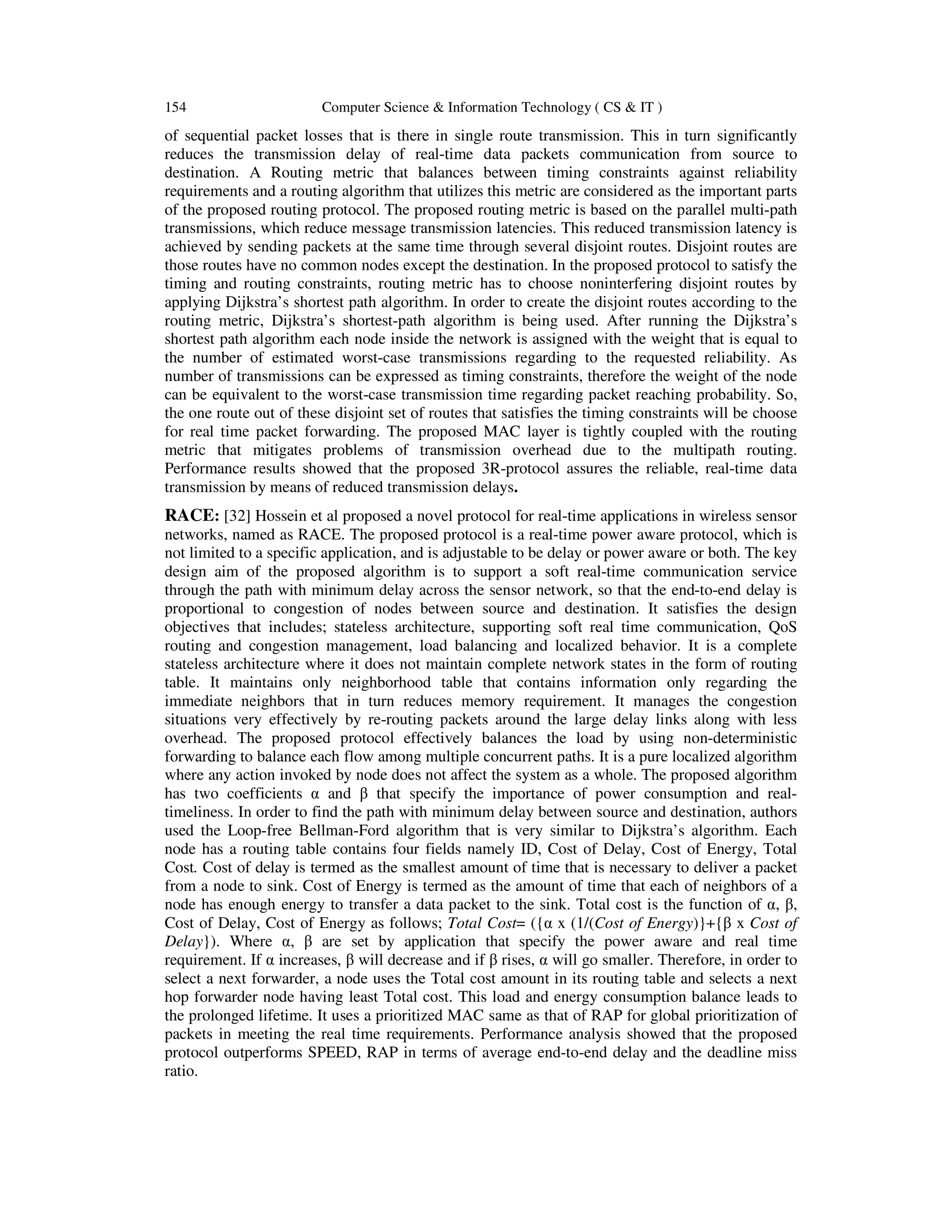 REAL-TIME ROUTING PROTOCOLS FOR WIRELESS SENSOR NETWORKS: A SURVEY | PDF