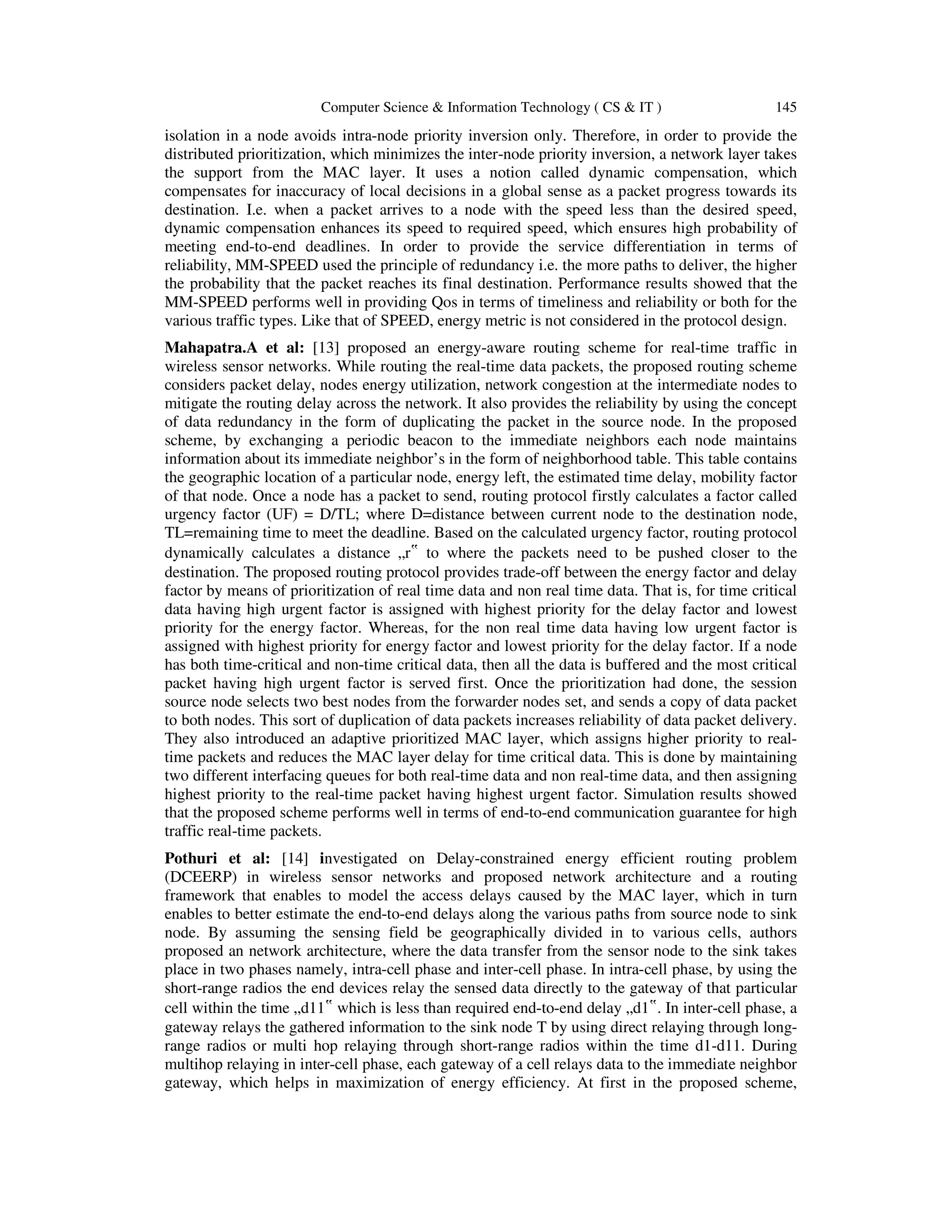 REAL-TIME ROUTING PROTOCOLS FOR WIRELESS SENSOR NETWORKS: A SURVEY | PDF