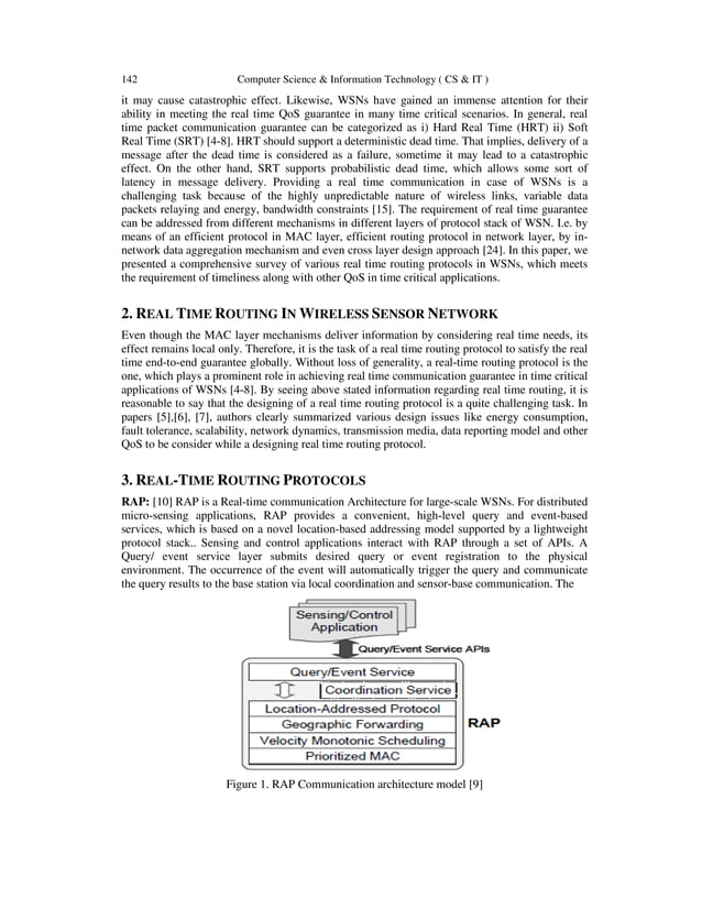 REAL-TIME ROUTING PROTOCOLS FOR WIRELESS SENSOR NETWORKS: A SURVEY | PDF