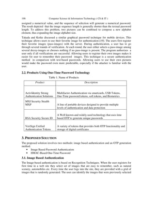 GENERATION OF SECURE ONE-TIME PASSWORD BASED ON IMAGE AUTHENTICATION | PDF