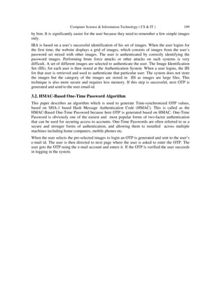 GENERATION OF SECURE ONE-TIME PASSWORD BASED ON IMAGE AUTHENTICATION | PDF