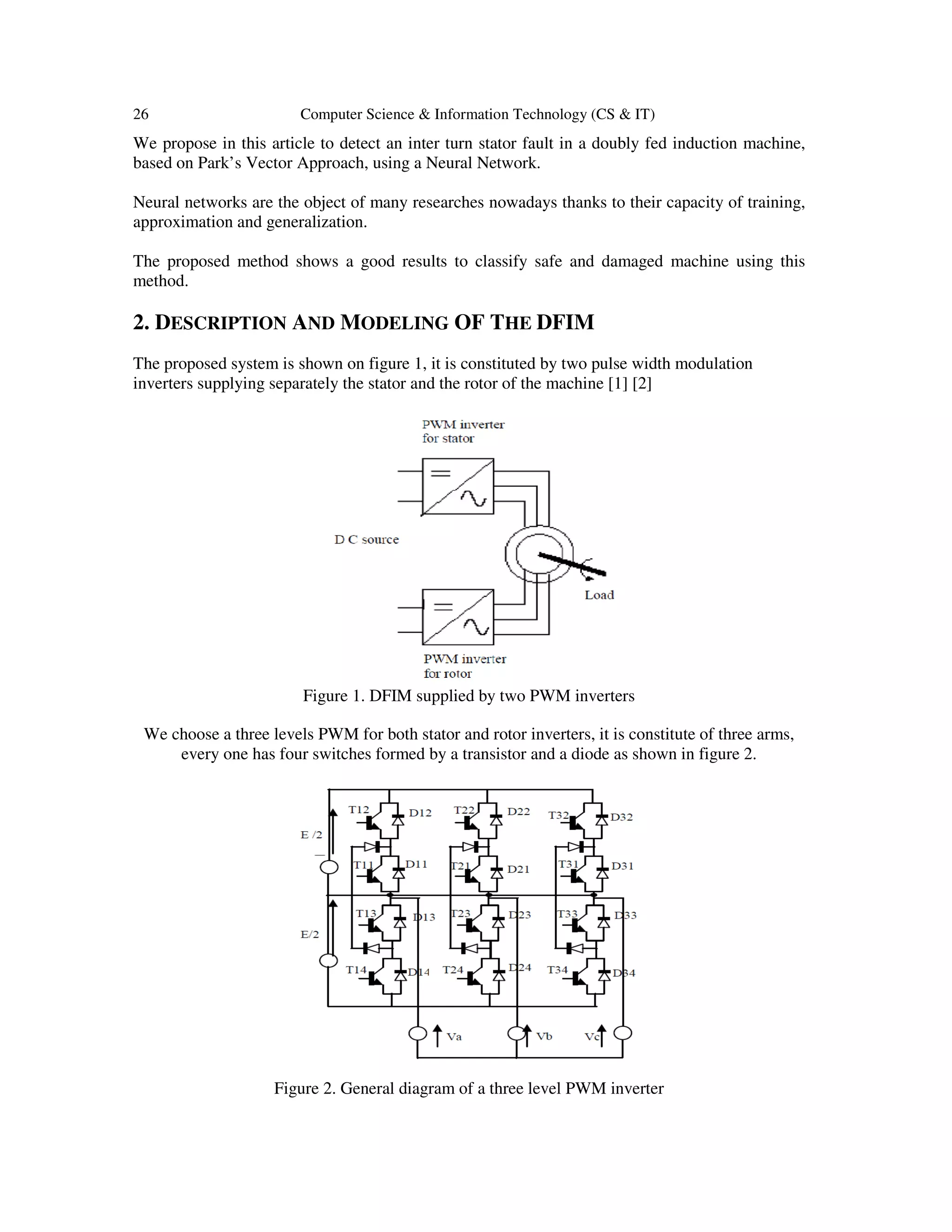 Park S Vector Approach To Detect An Inter Turn Stator Fault In A Doubly Fed Induction Machine By