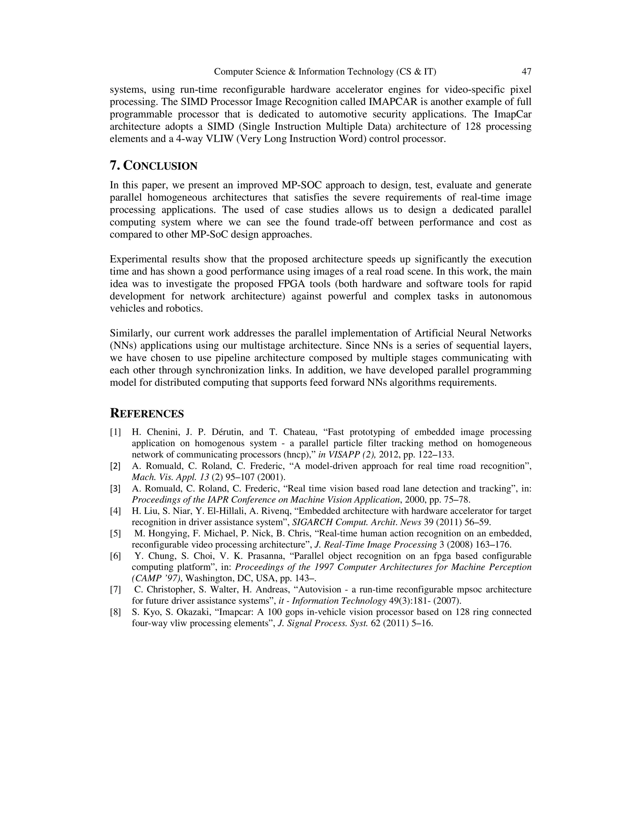 HOMOGENEOUS MULTISTAGE ARCHITECTURE FOR REAL-TIME IMAGE PROCESSING | PDF | Computing ...