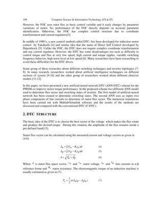 Investigation of Artificial Neural Network Based Direct Torque Control for PMSM by Numerical ...