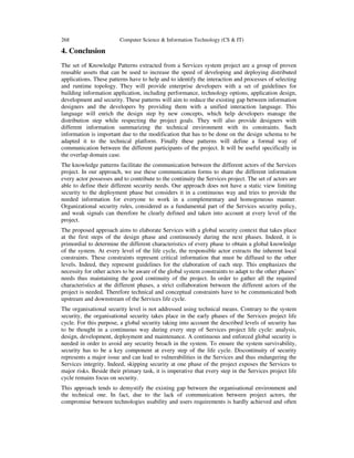 SECURE SERVICES: INTEGRATING SECURITY DIMENSION INTO THE SA&D | PDF