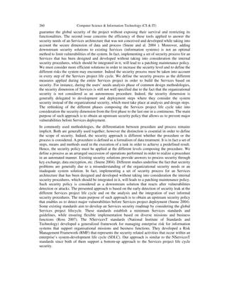 SECURE SERVICES: INTEGRATING SECURITY DIMENSION INTO THE SA&D | PDF