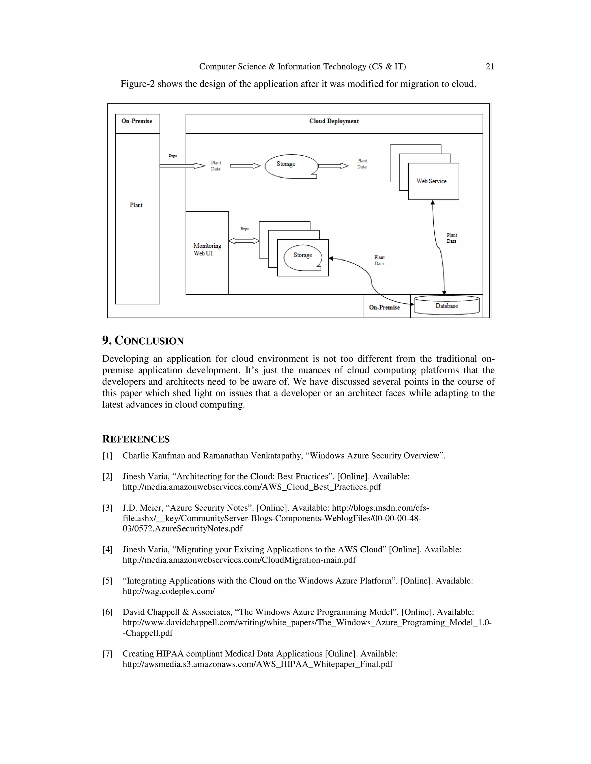 DEVELOPING APPLICATION FOR CLOUD – A PROGRAMMER’S PERSPECTIVE | PDF