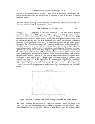 HEART RATE VARIABILITY ANALYSIS FOR ABNORMALITY DETECTION USING TIME FREQUENCY DISTRIBUTION ...