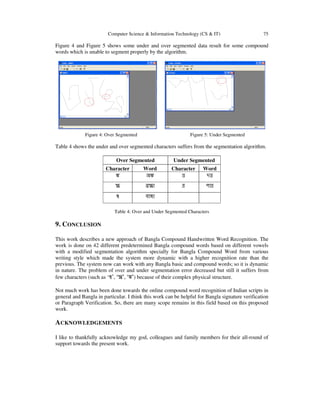 ONLINE BANGLA HANDWRITTEN COMPOUND WORD RECOGNITION BASED ON SEGMENTATION | PDF