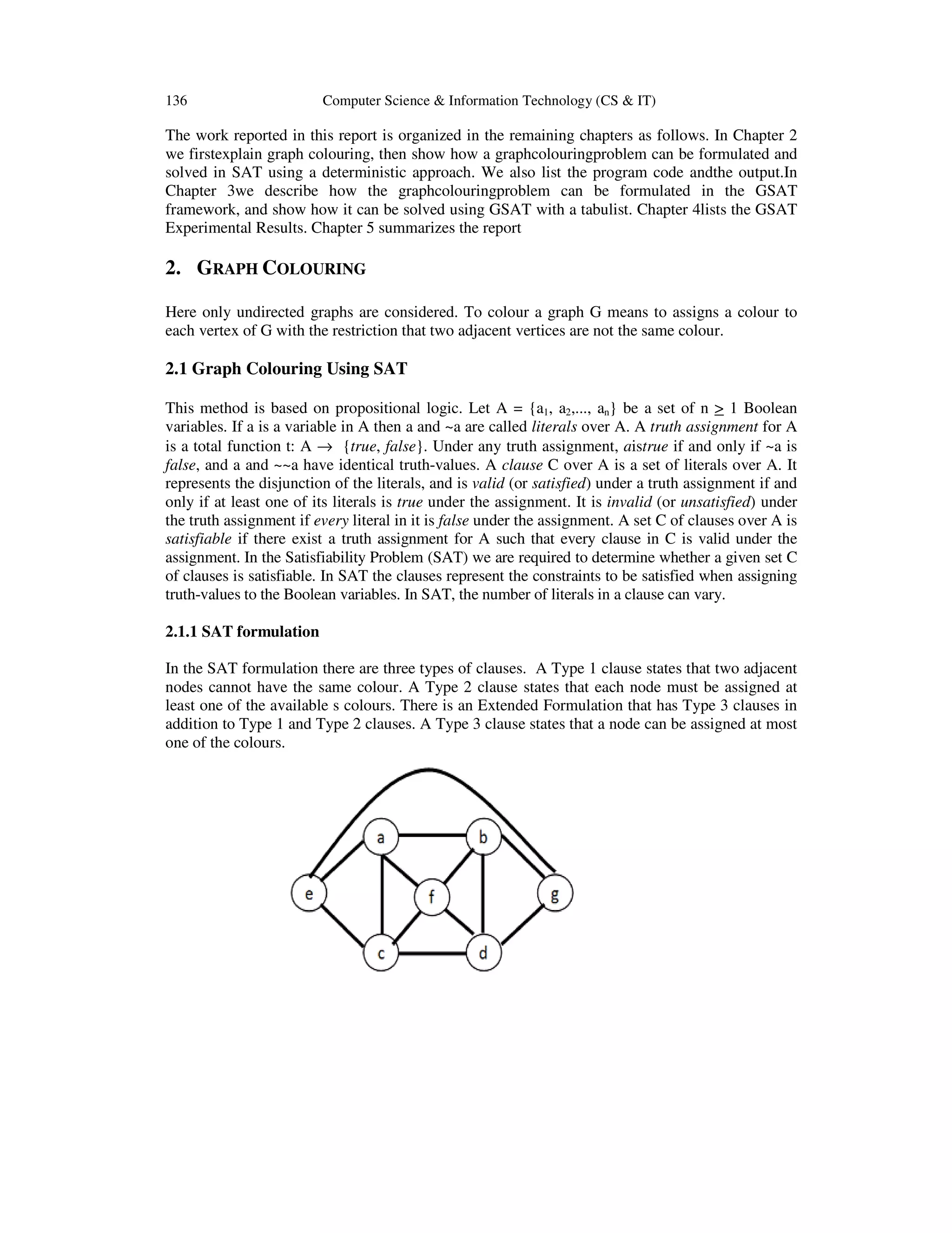 SATISFIABILITY METHODS FOR COLOURING GRAPHS | PDF