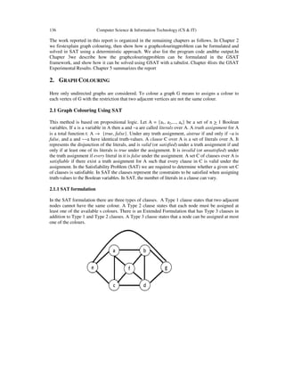 SATISFIABILITY METHODS FOR COLOURING GRAPHS | PDF | Programming Languages | Computing