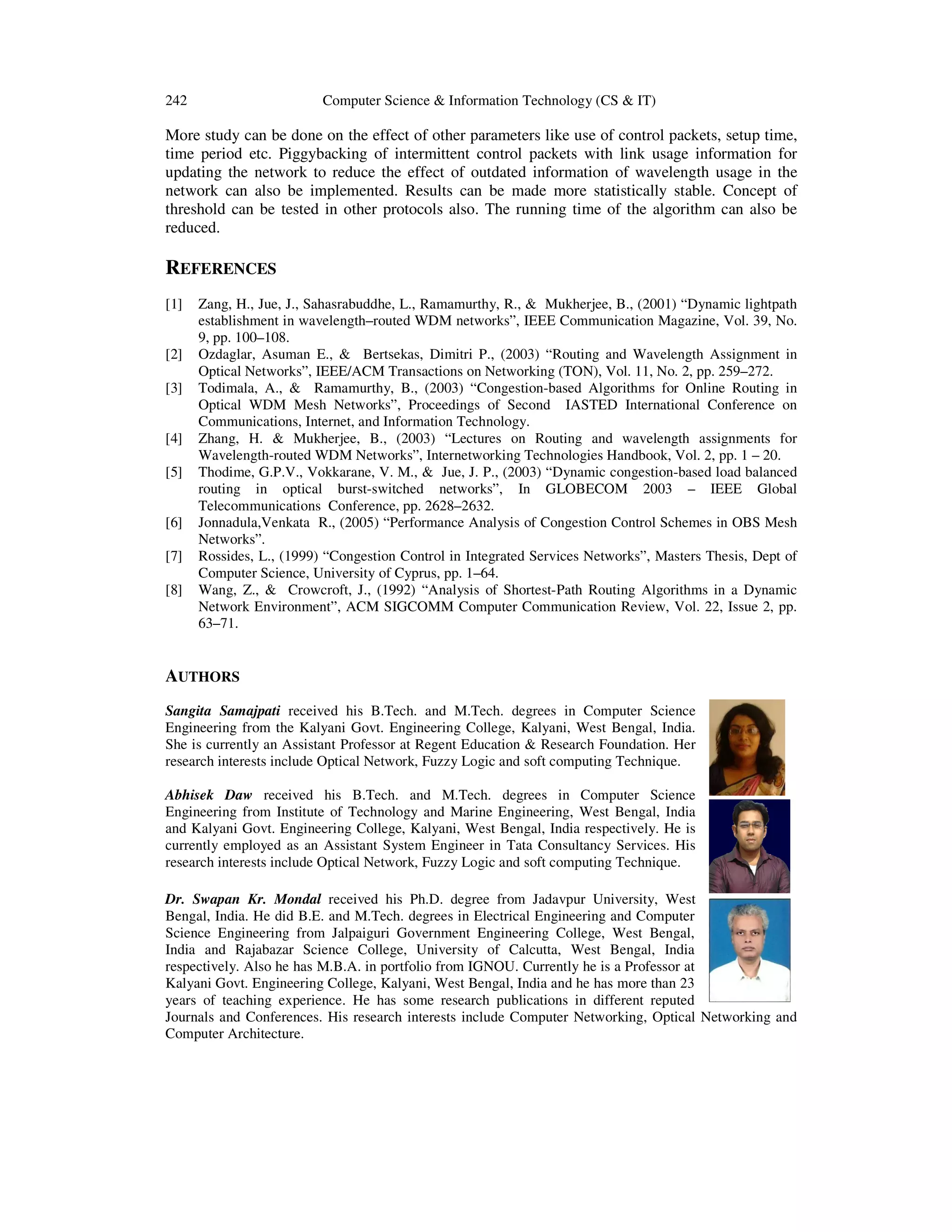 DYNAMIC CONGESTION CONTROL IN WDM OPTICAL NETWORK | PDF | Computer Networking | Computing