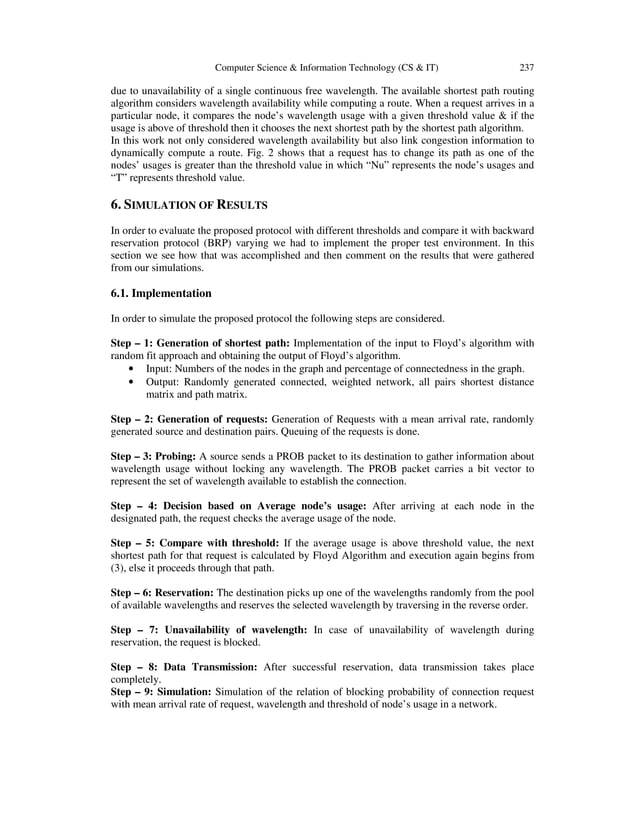 DYNAMIC CONGESTION CONTROL IN WDM OPTICAL NETWORK | PDF | Computer Networking | Computing