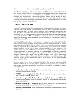 SURVEYING BEST SUITABLE SCHEDULING ALGORITHM FOR WIMAX- WI-FI INTEGRATED HETEROGENEOUS NETWORK | PDF