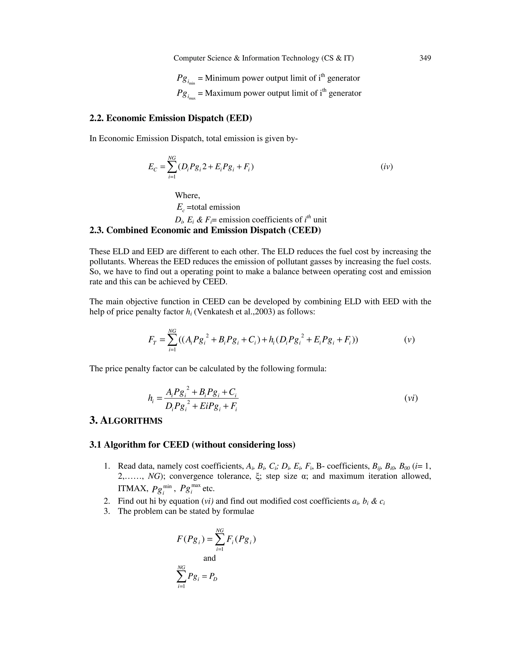 COMBINED ECONOMIC AND EMISSION DISPATCH WITH AND WITHOUT CONSIDERING TRANSMISSION LOSS | PDF