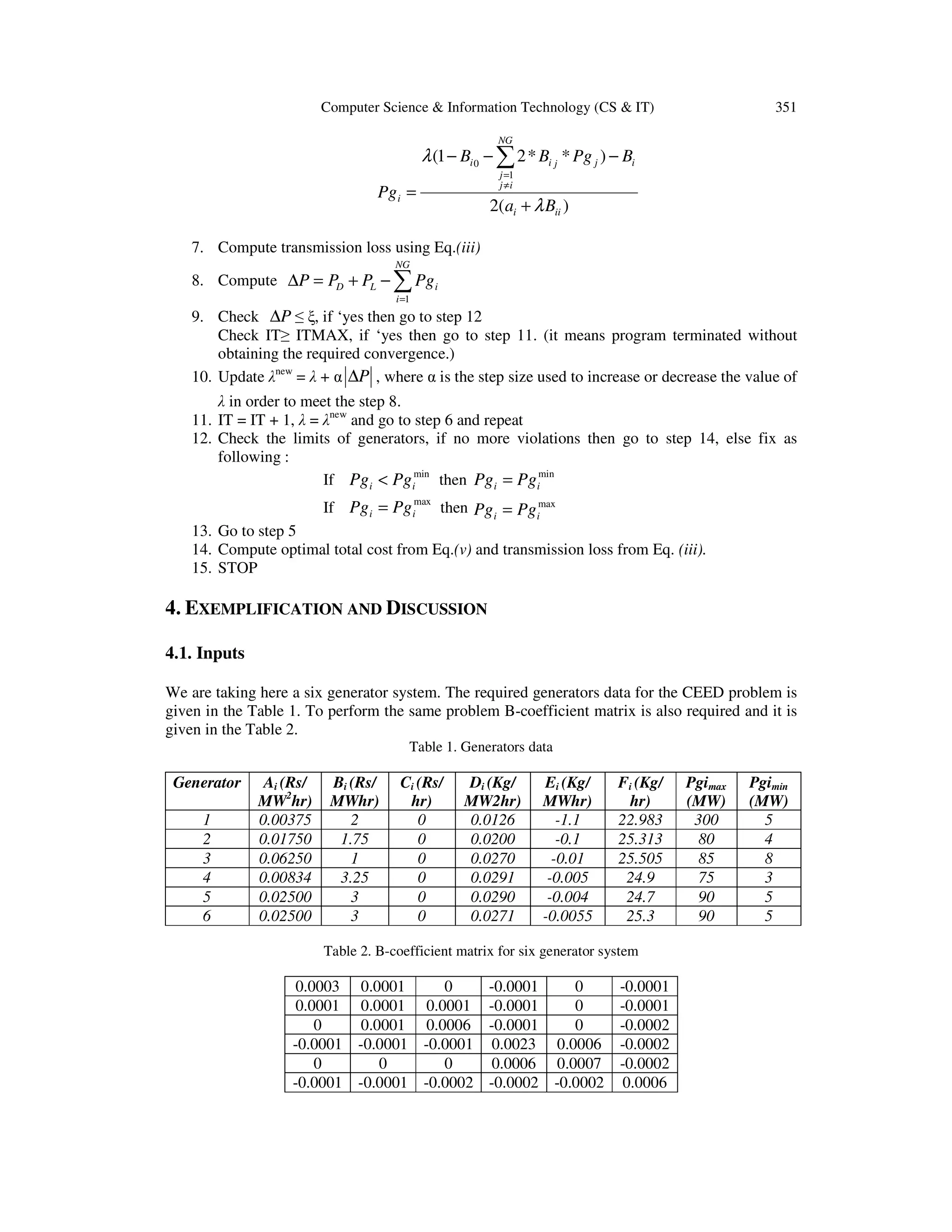 COMBINED ECONOMIC AND EMISSION DISPATCH WITH AND WITHOUT CONSIDERING TRANSMISSION LOSS | PDF