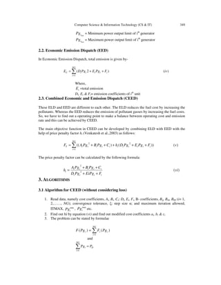 COMBINED ECONOMIC AND EMISSION DISPATCH WITH AND WITHOUT CONSIDERING TRANSMISSION LOSS | PDF