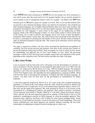 DESIGN OF A RULE BASED HINDI LEMMATIZER | PDF