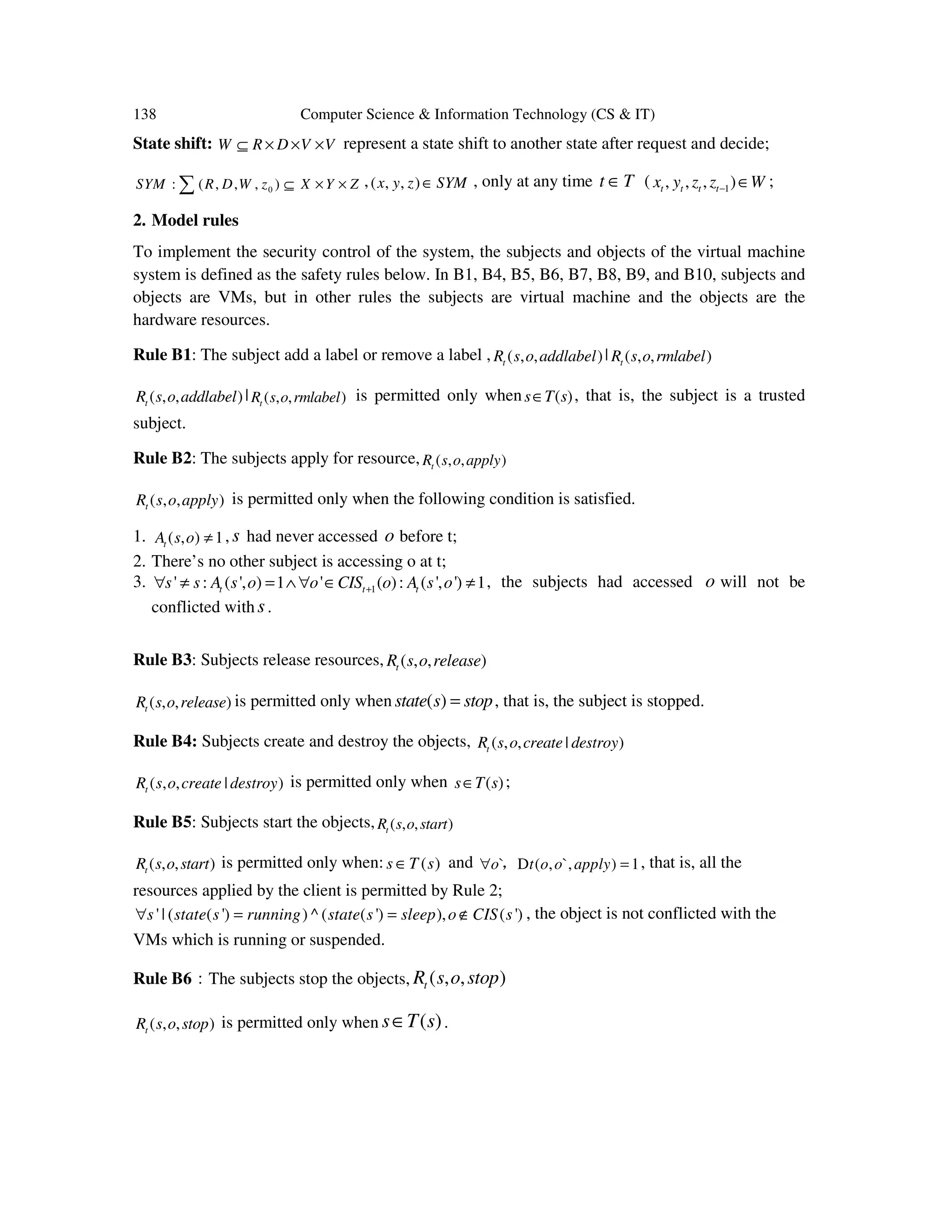 AN ACCESS CONTROL MODEL OF VIRTUAL MACHINE SECURITY | PDF
