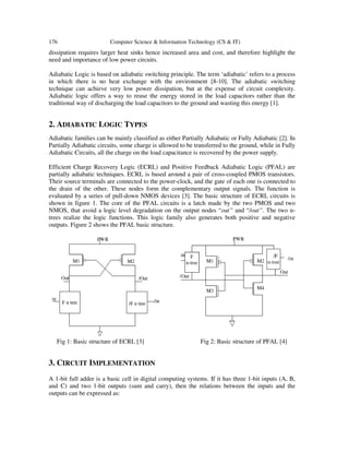 SEMI ADIABATIC ECRL AND PFAL FULL ADDER | PDF