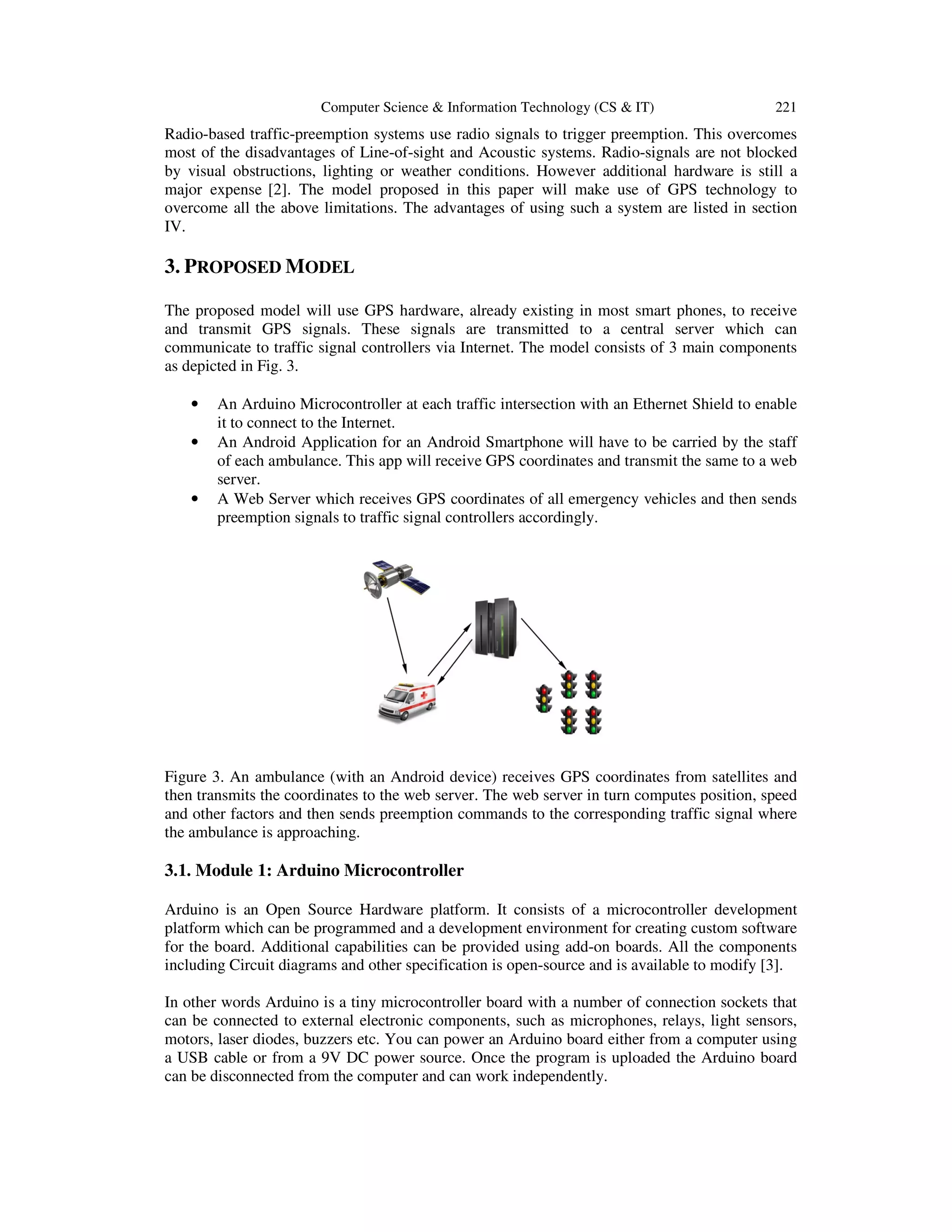 A PROPOSED MODEL FOR TRAFFIC SIGNAL PREEMPTION USING GLOBAL POSITIONING SYSTEM (GPS) | PDF