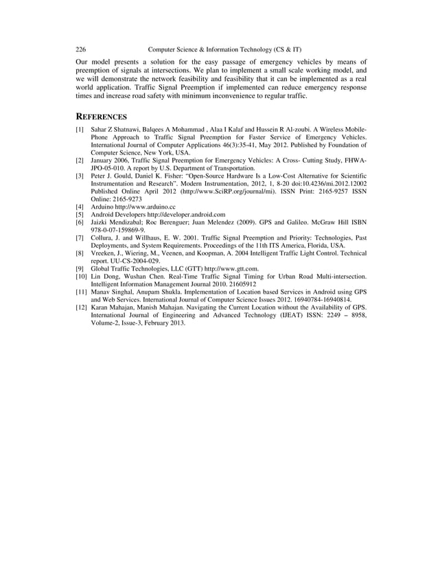 A PROPOSED MODEL FOR TRAFFIC SIGNAL PREEMPTION USING GLOBAL POSITIONING SYSTEM (GPS) | PDF