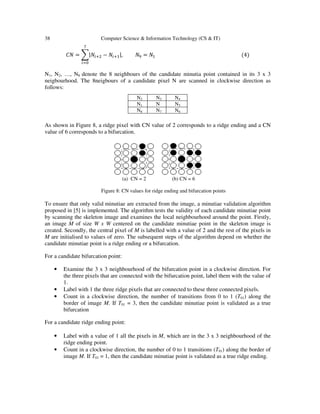 EXPERIMENTAL STUDY OF MINUTIAE BASED ALGORITHM FOR FINGERPRINT MATCHING ...