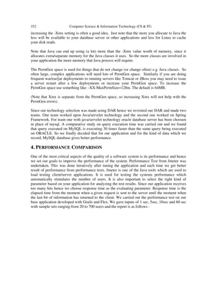 PERFORMANCE COMPARISON ON JAVA TECHNOLOGIES - A PRACTICAL APPROACH | PDF