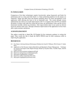 PERFORMANCE COMPARISON ON JAVA TECHNOLOGIES - A PRACTICAL APPROACH | PDF