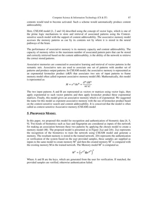 FUSION BASED MULTIMODAL AUTHENTICATION IN BIOMETRICS USING CONTEXT-SENSITIVE EXPONENT ...