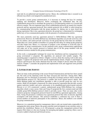 A SECURE KEY COMPUTATION PROTOCOL FOR SECURE GROUP COMMUNICATION WITH PASSWORD BASED ...