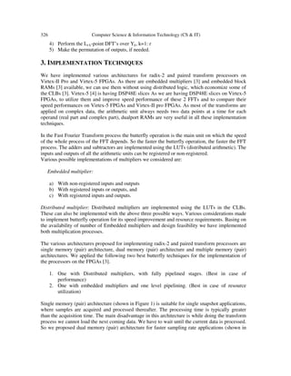 PERFORMANCE EVALUATIONS OF GRIORYAN FFT AND COOLEY-TUKEY FFT ONTO XILINX VIRTEX-II PRO AND ...