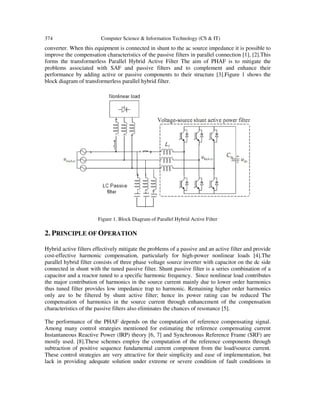 COMPARISON ANALYSIS OF SHUNT ACTIVE FILTER AND TRANSFORMERLESS PARALLEL HYBRID ACTIVE FILTER | PDF