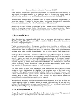 AN APPROACH TO WORD SENSE DISAMBIGUATION COMBINING MODIFIED LESK AND ...