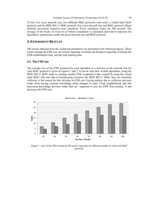 A SIMULATION-BASED PERFORMANCE COMPARISON OF MANETS CDS CREATION ALGORITHMS USING IDEAL MAC AND ...