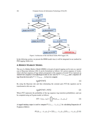 IMPROVING RULE-BASED METHOD FOR ARABIC POS TAGGING USING HMM TECHNIQUE | PDF