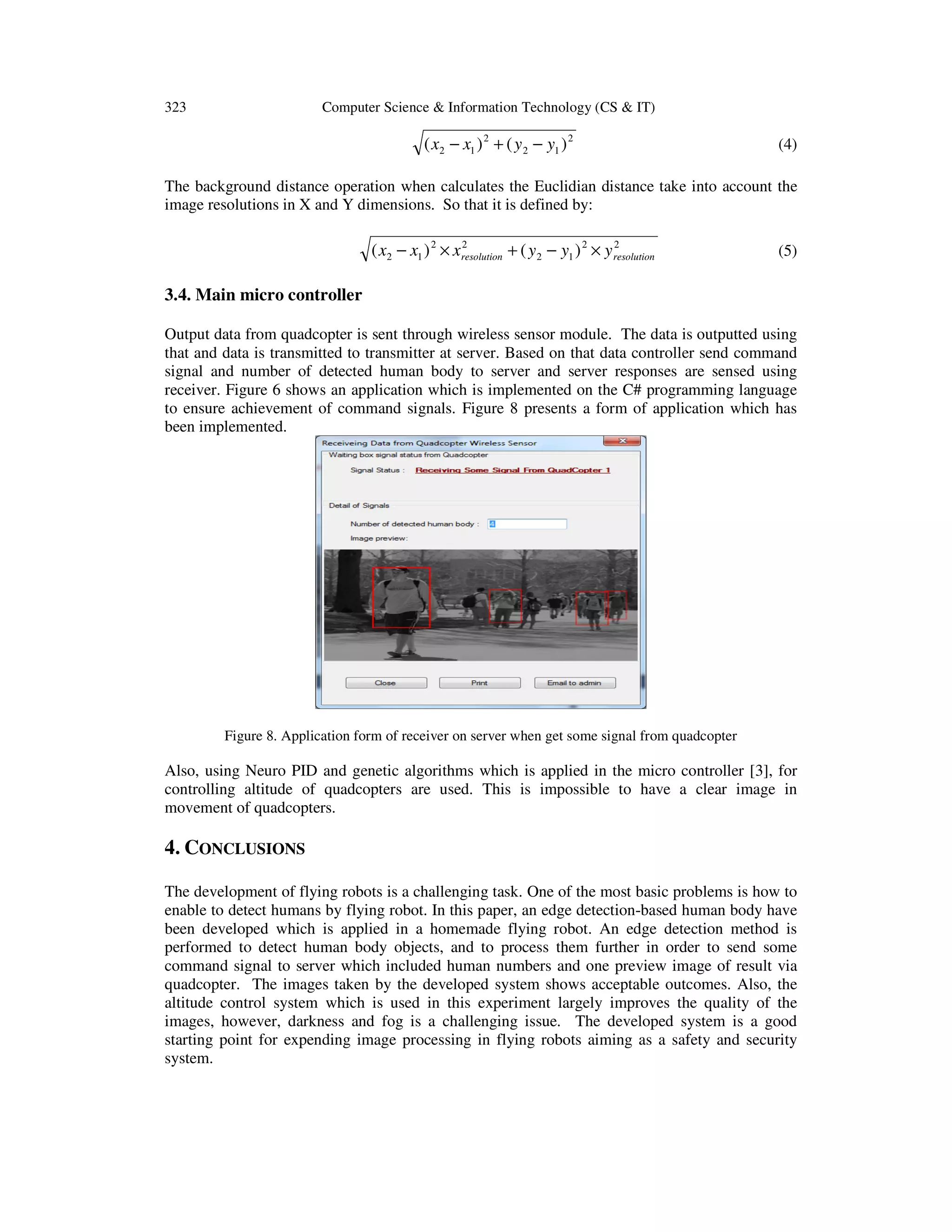 Human Body Detection And Safety Care System For A Flying Robot Pdf