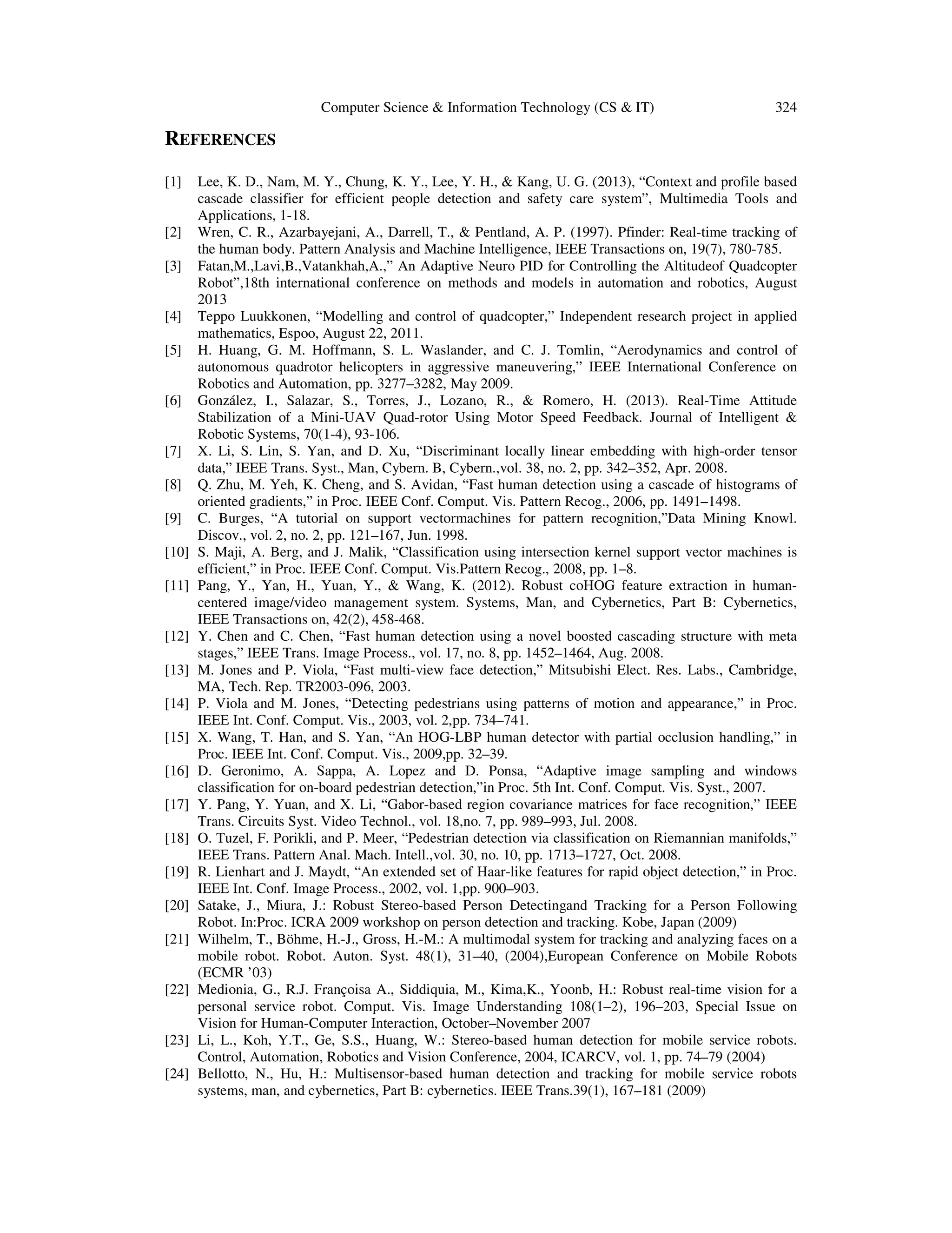 Human Body Detection And Safety Care System For A Flying Robot Pdf