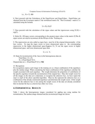 FACE RECOGNITION USING PRINCIPAL COMPONENT ANALYSIS WITH MEDIAN FOR NORMALIZATION ON A ...