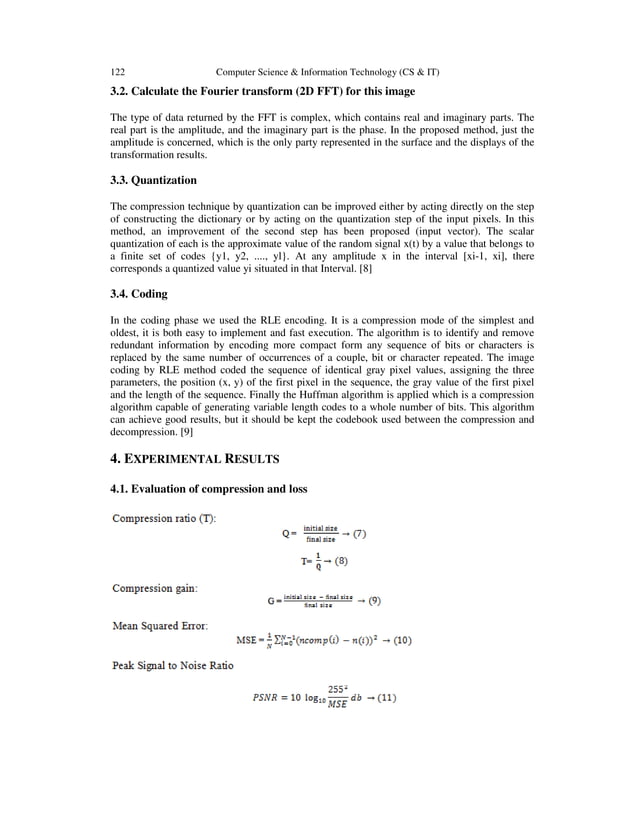 THE FOURIER TRANSFORM FOR SATELLITE IMAGE COMPRESSION | PDF