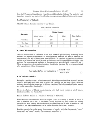 MEDICAL DIAGNOSIS CLASSIFICATION USING MIGRATION BASED DIFFERENTIAL EVOLUTION ALGORITHM | PDF
