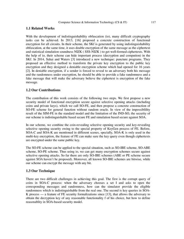 Selective Opening Secure Functional Encryption | PDF