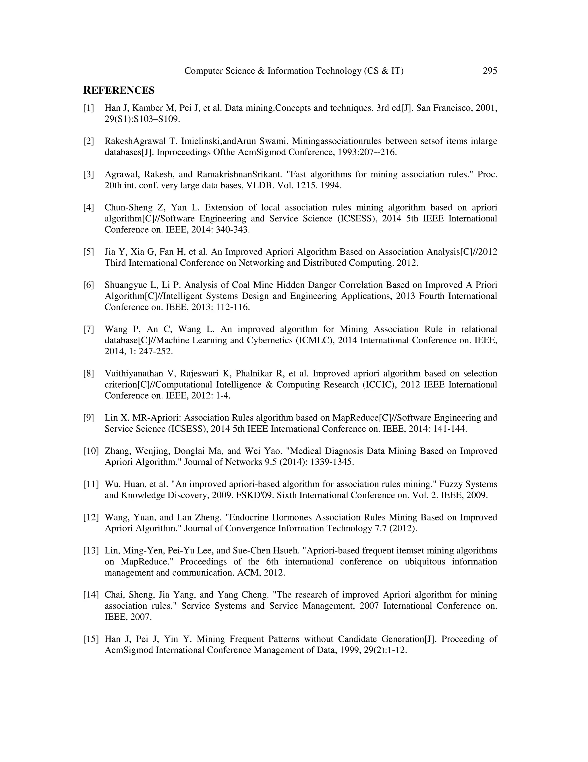 A PREFIXED-ITEMSET-BASED IMPROVEMENT FOR APRIORI ALGORITHM | PDF