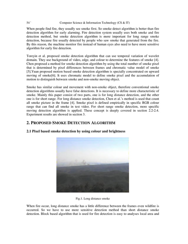 COMPUTER VISION BASED SMOKE DETECTION METHOD BY USING COLOUR AND OBJECT TRACKING | PDF