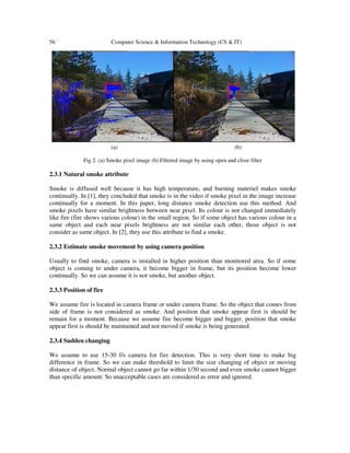 COMPUTER VISION BASED SMOKE DETECTION METHOD BY USING COLOUR AND OBJECT ...